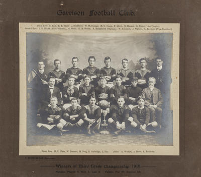 Garrison Football club, 1910 - Tairawhiti Museum