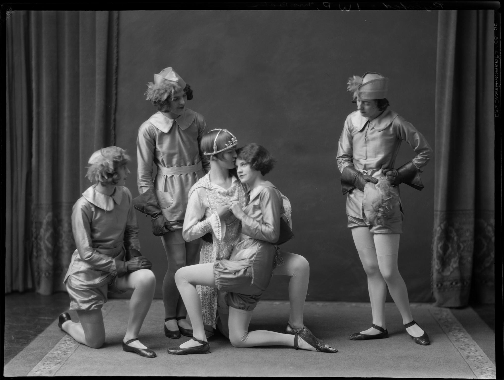 Theatrical scene with five actors - Tairawhiti Museum