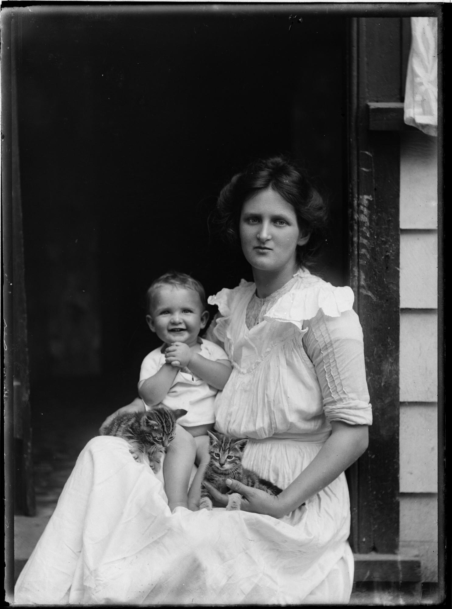 Nellie Millard with her son John - Tairawhiti Museum