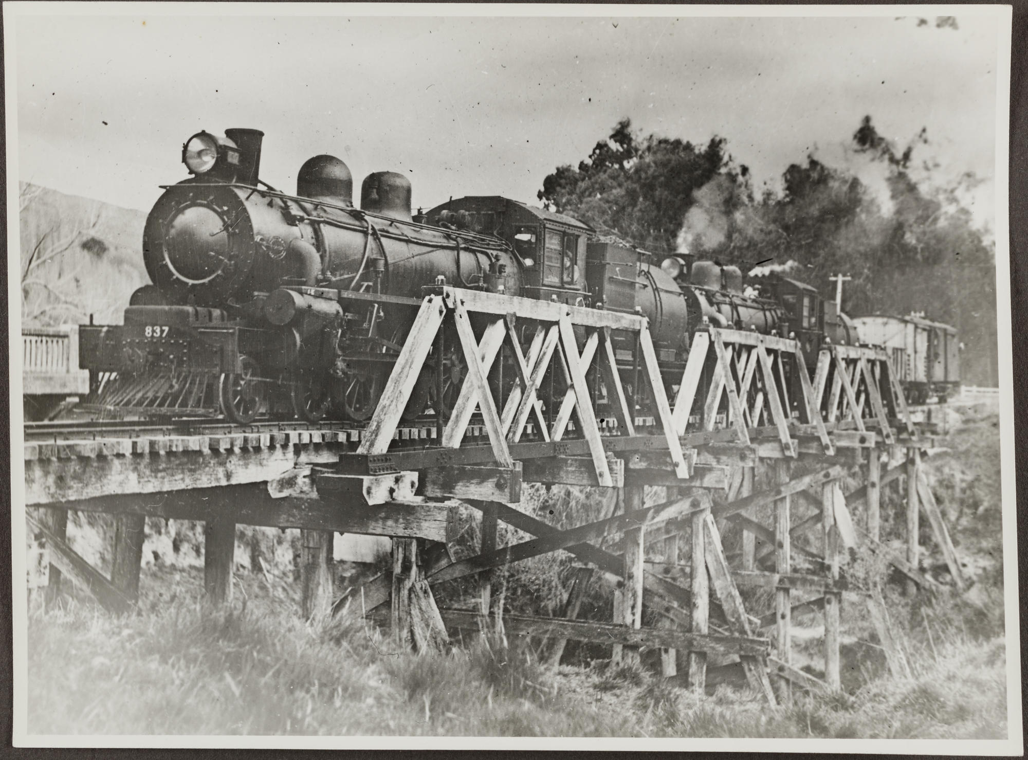 Train over a bridge - Tairawhiti Museum