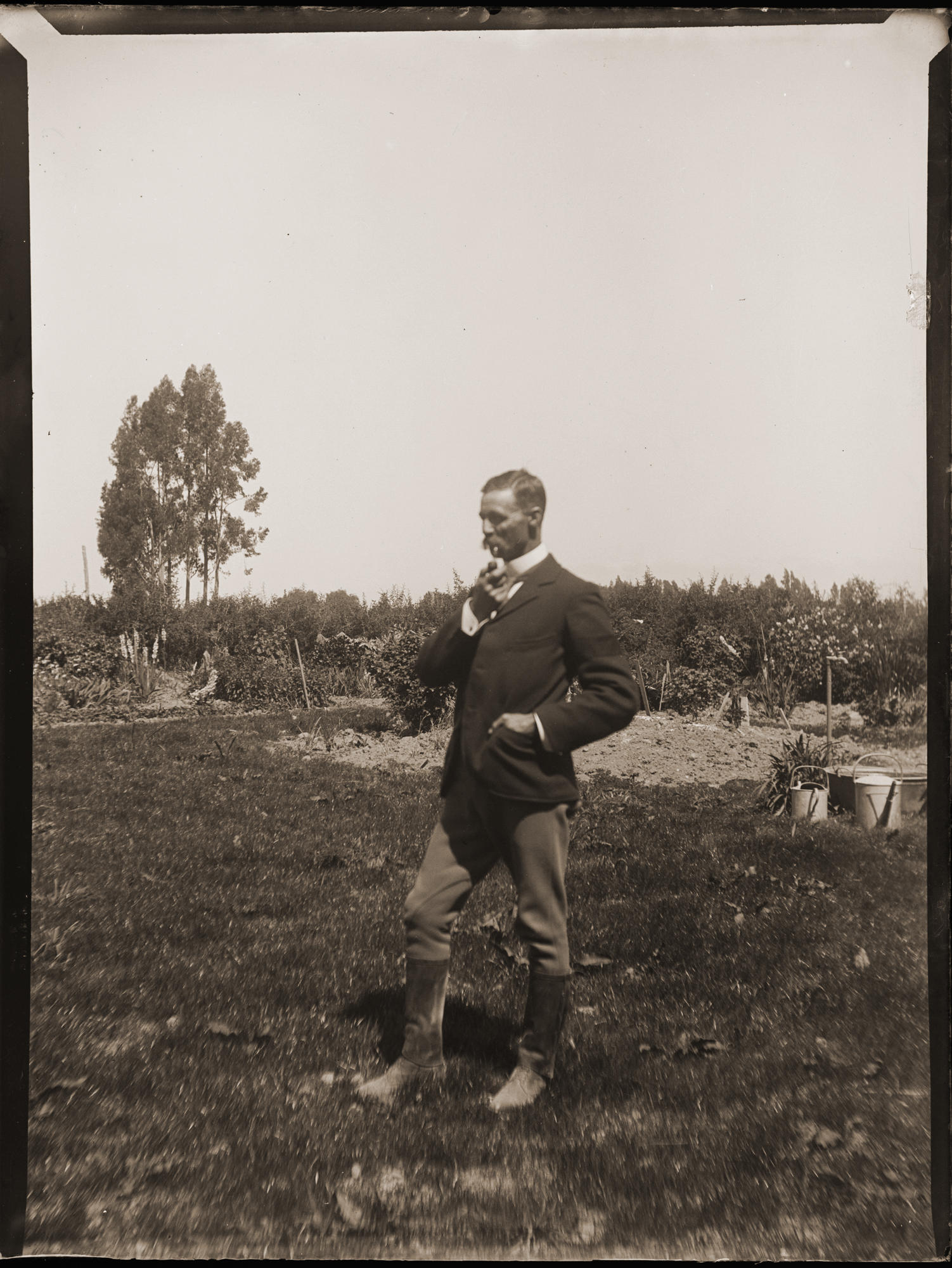 Man with pipe - Tairawhiti Museum