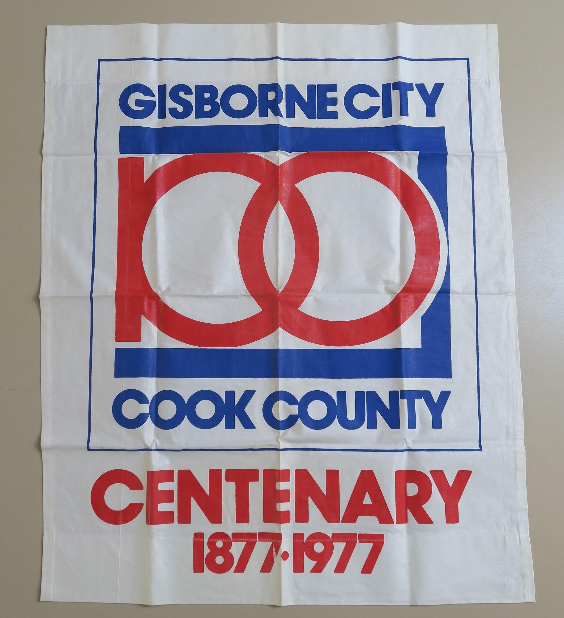 Cook County Centenary banner - Tairawhiti Museum