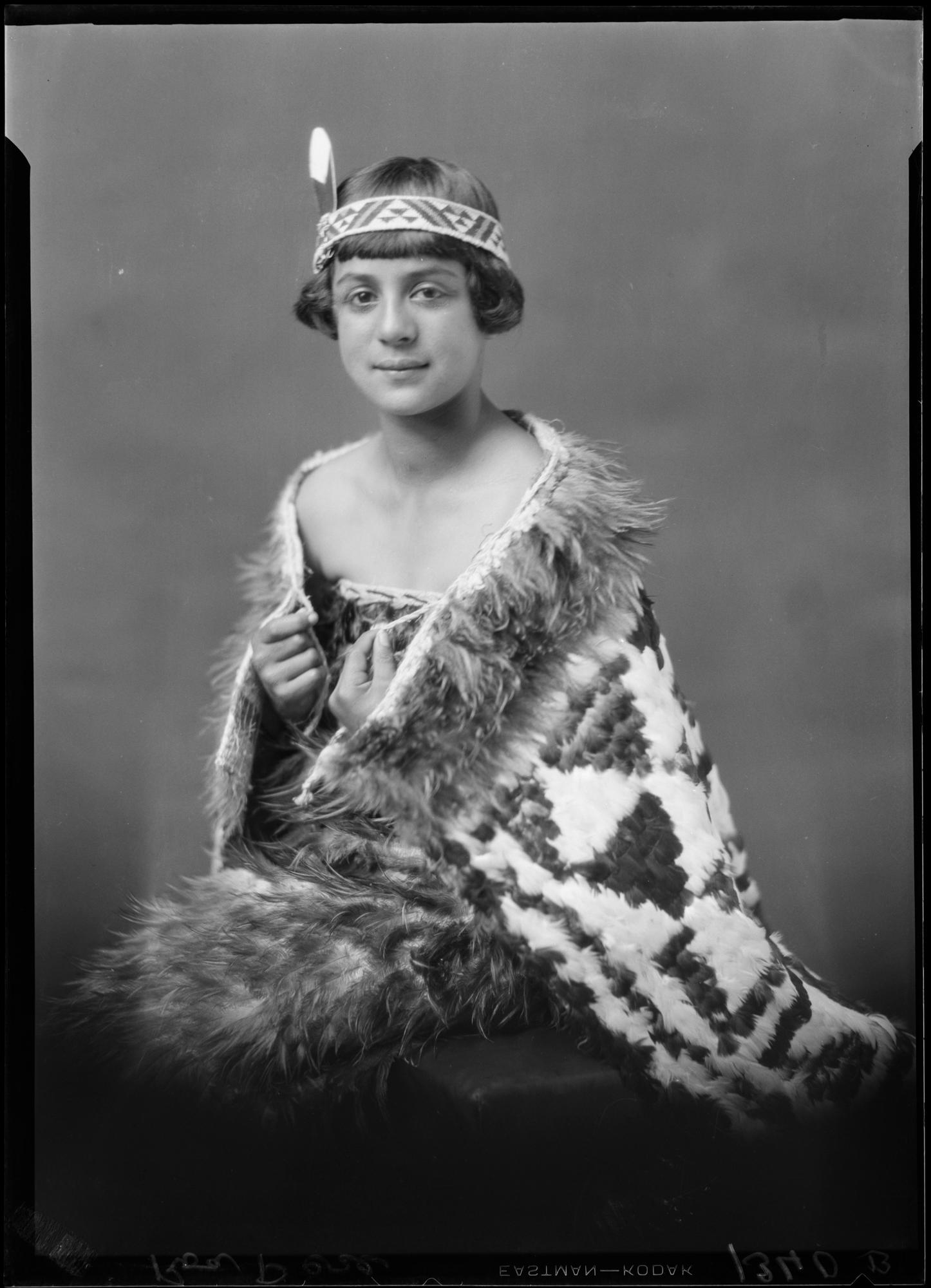 Portrait with cloaks/kahu huruhuru - Tairawhiti Museum